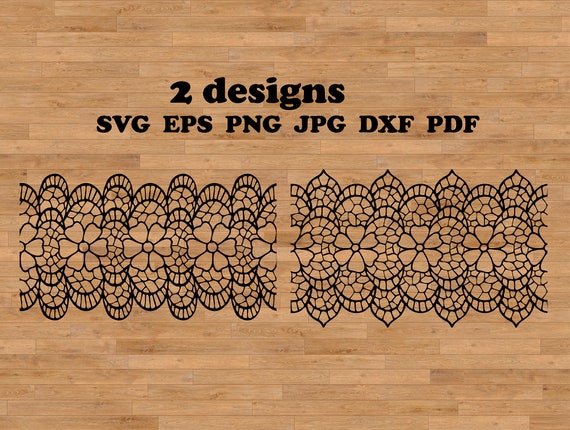 Lace Pattern SVG Lace Floral Pattern Peekaboo Tumbler Lace - Etsy