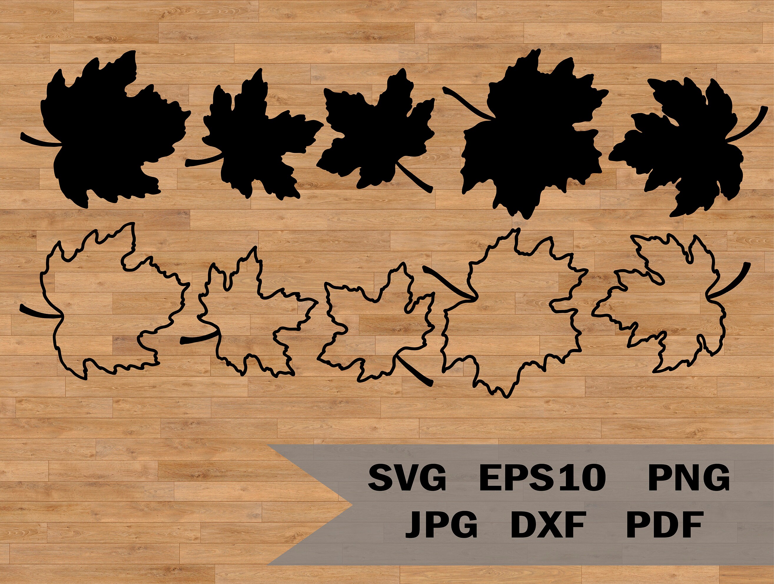 Maple Leaves Svg Autumn SVG Fall Leaves SVG Pot Leaf Svg | Etsy