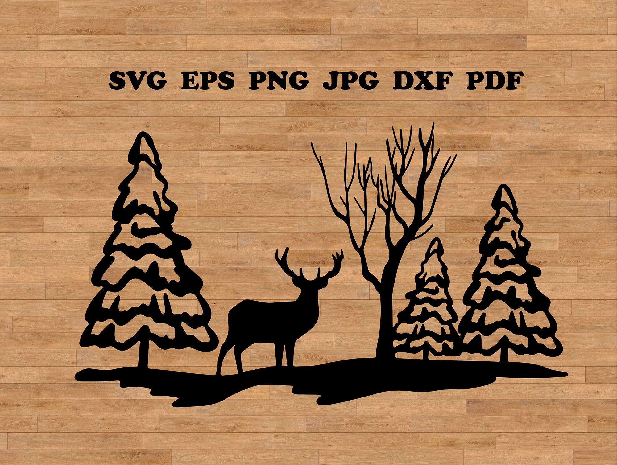 Winter Landscape Svg Christmas Scene Svg Winter Scene Svg - Etsy