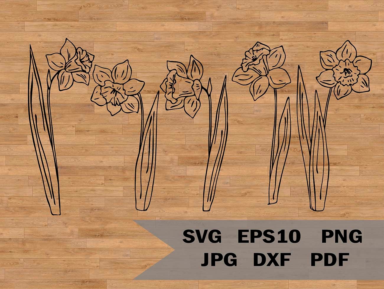 Narcissus Template Svg, Narcissus Dxf, Flower Svg, Vinyl Cutting ...