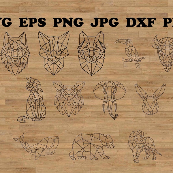 Geometric Animals Svg - Etsy