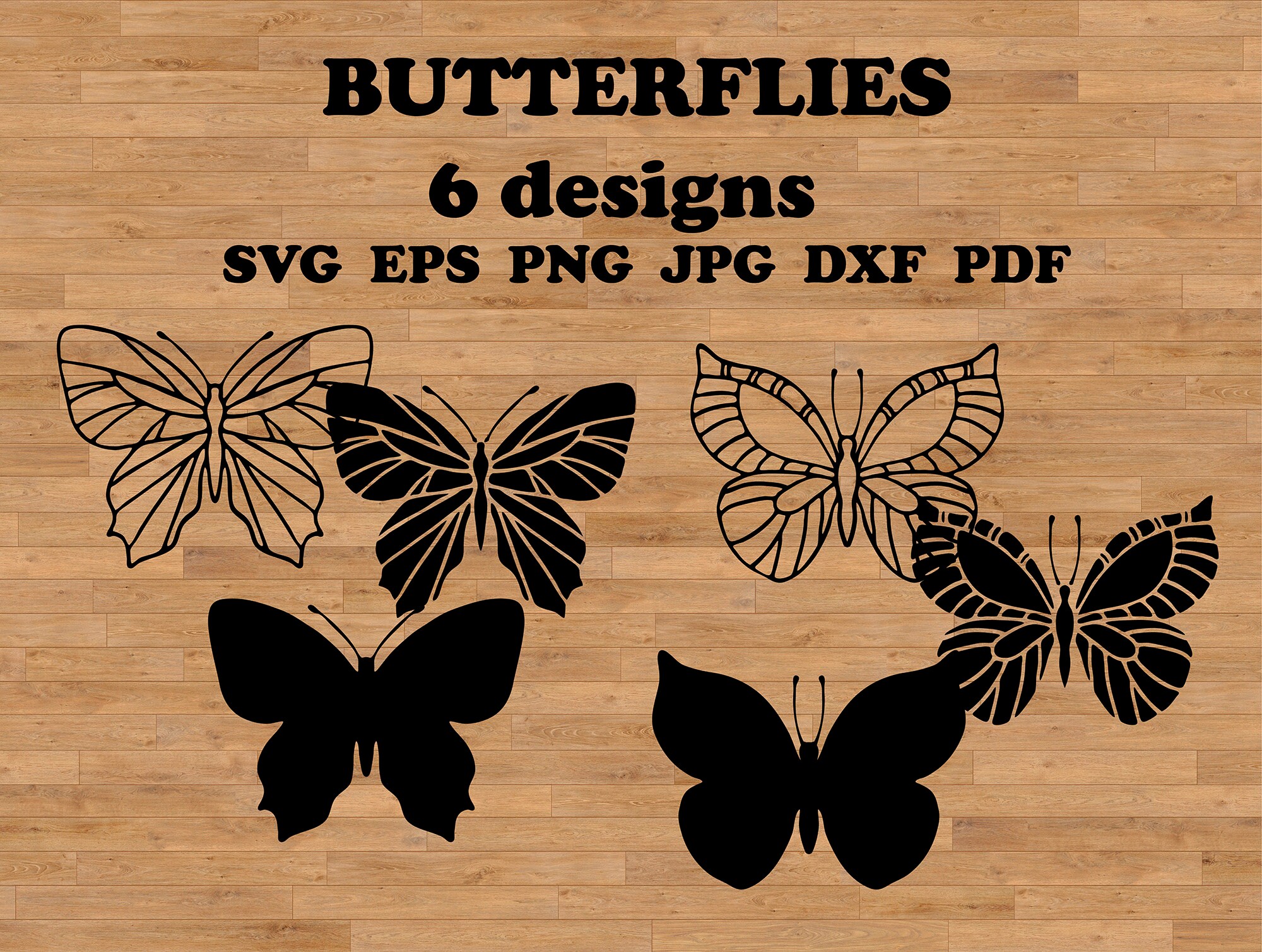 Leuke vlinders svg, set vlinders svg, Butterfly svg bundel, vlinder ...