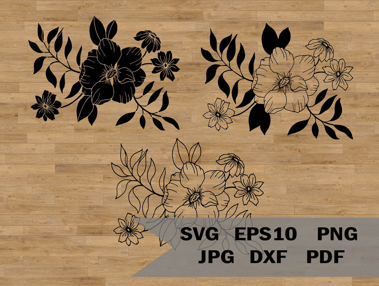Flower Bouquet Svg Floral Bunch Svg Wedding Flowers Svg - Etsy