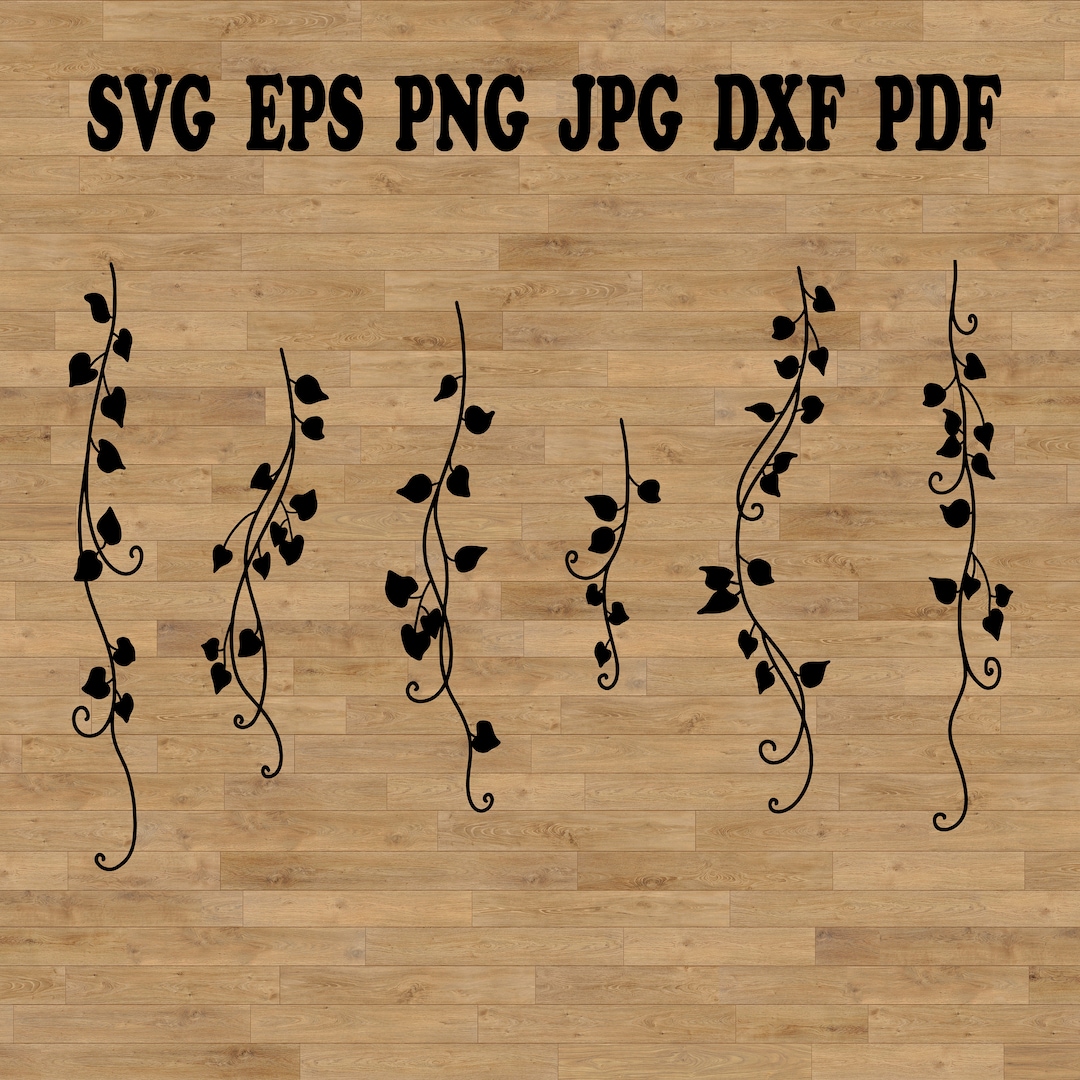 Liana Branch Svg Laser Cut Branch Tropical Leaves Svg, Floral Border ...