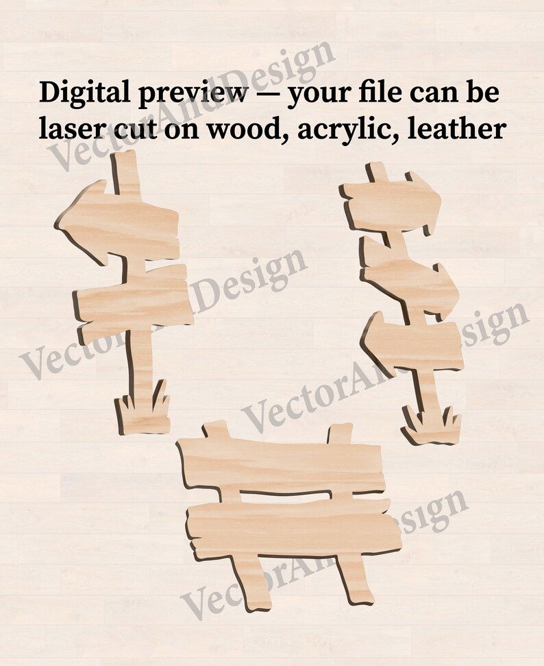 Wood Sign Banner Cut File Templates, Road Signs SVG, Clipart Vinyl File ...