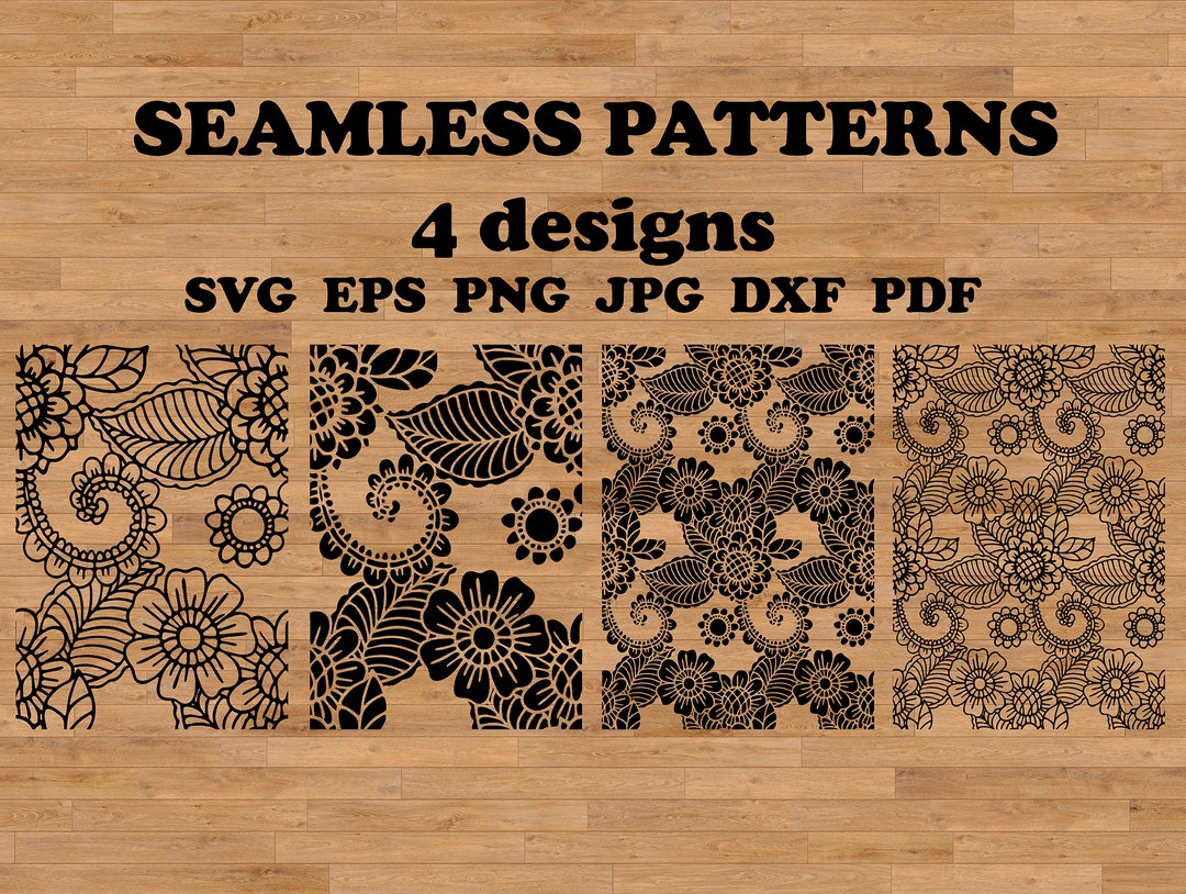 Filigree Pattern, Seamless Pattern Svg, Floral Pattern SVG, Lace ...