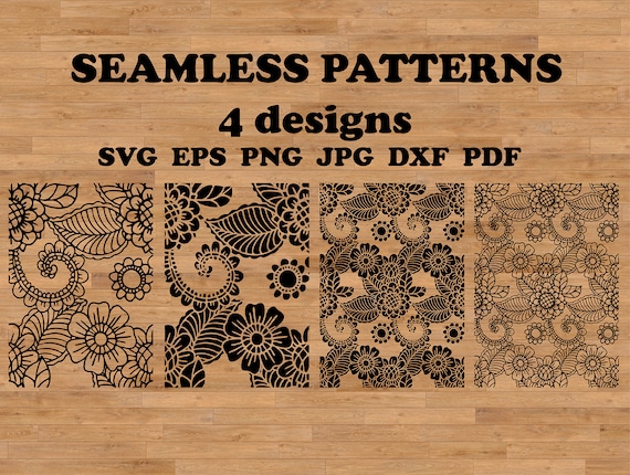 Filigree Pattern Seamless Pattern Svg Floral Pattern SVG - Etsy