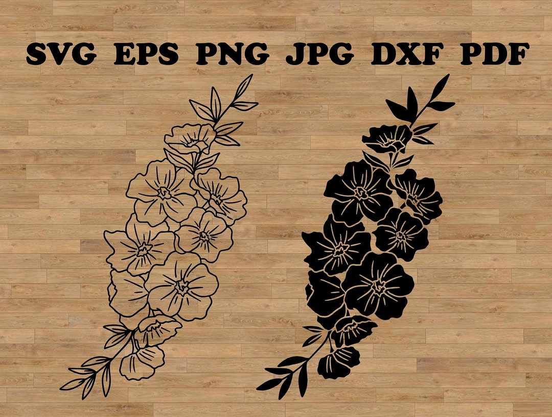 Bouquet of Flowers Svg, Border Flowers Svg, Cricut Floral Design ...