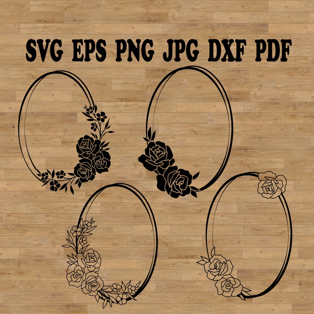 Frame Svg Bundle, Rose Frame Svg, Roses Svg, Rose Cricut, Botanical Svg ...