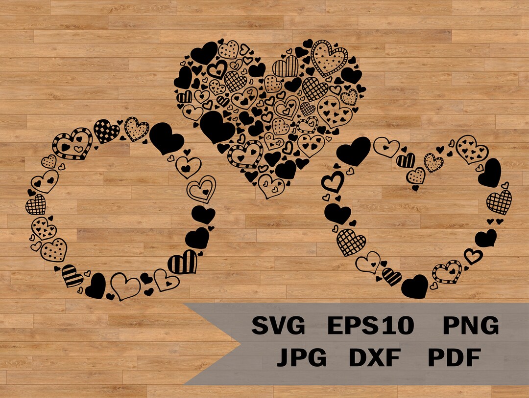 Frame Heart Svg, Heart Circle Svg, Circle Monogram, Monogram Frame Eps ...