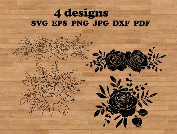 Spring Svg Border Roses Svg Rose Vector Rose Clipart - Etsy