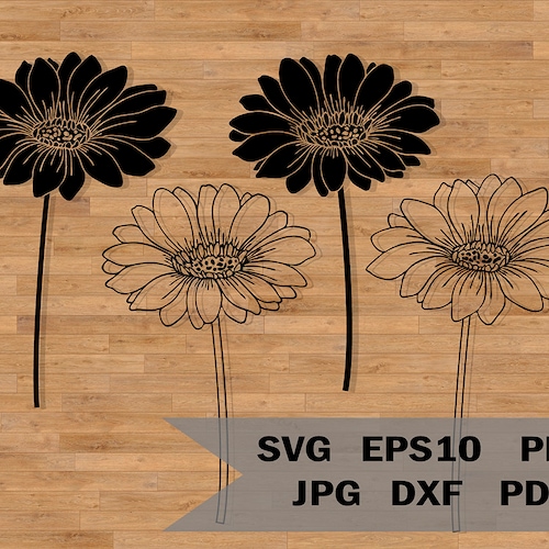 Gerbera Template Svg Flower Cut File Scrapbooking Flowers - Etsy