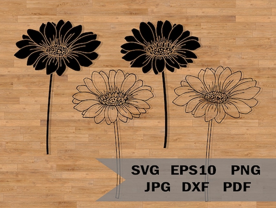 Gerbera Template Svg Flower Cut File Scrapbooking Flowers - Etsy