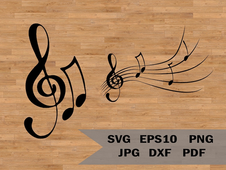 Music Notes Template SVG Music Keys Svg Treble Clef Vinyl - Etsy