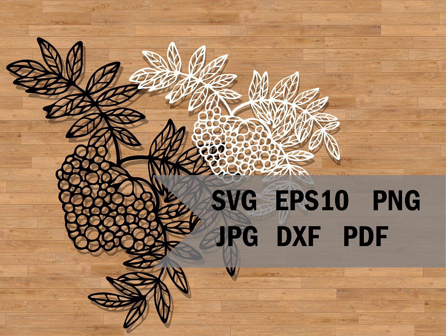 Rowan SVG Cut File for Cricut and Silhouette, Vector Graphics Berries ...
