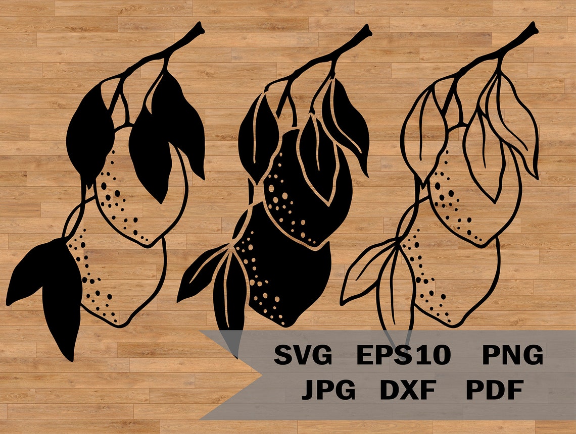 Lemon Svg Summer Cut File Lemon Cut File Fruit Svg File - Etsy