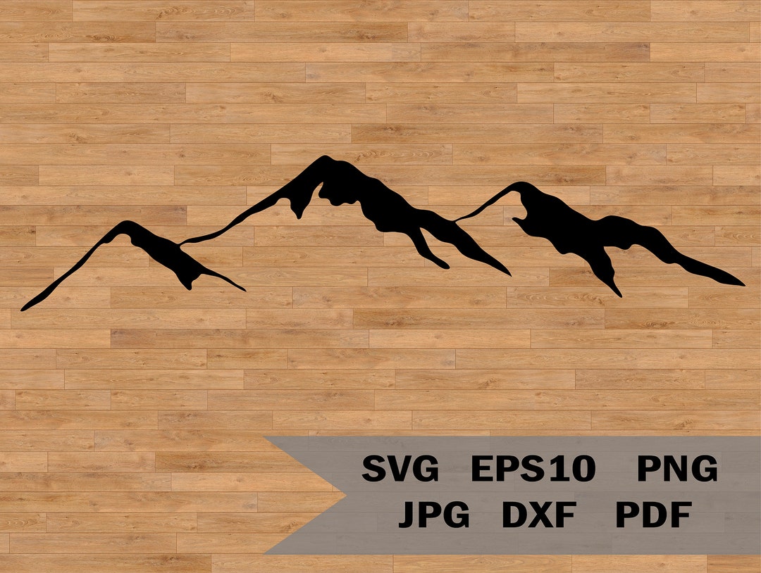 Mountain SVG, Mountain Vector, Mountain DXF, Mountain Cut Files, Nature ...