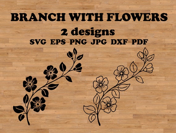 Flores simples svg botanical svg wildflower svg floral - Etsy España