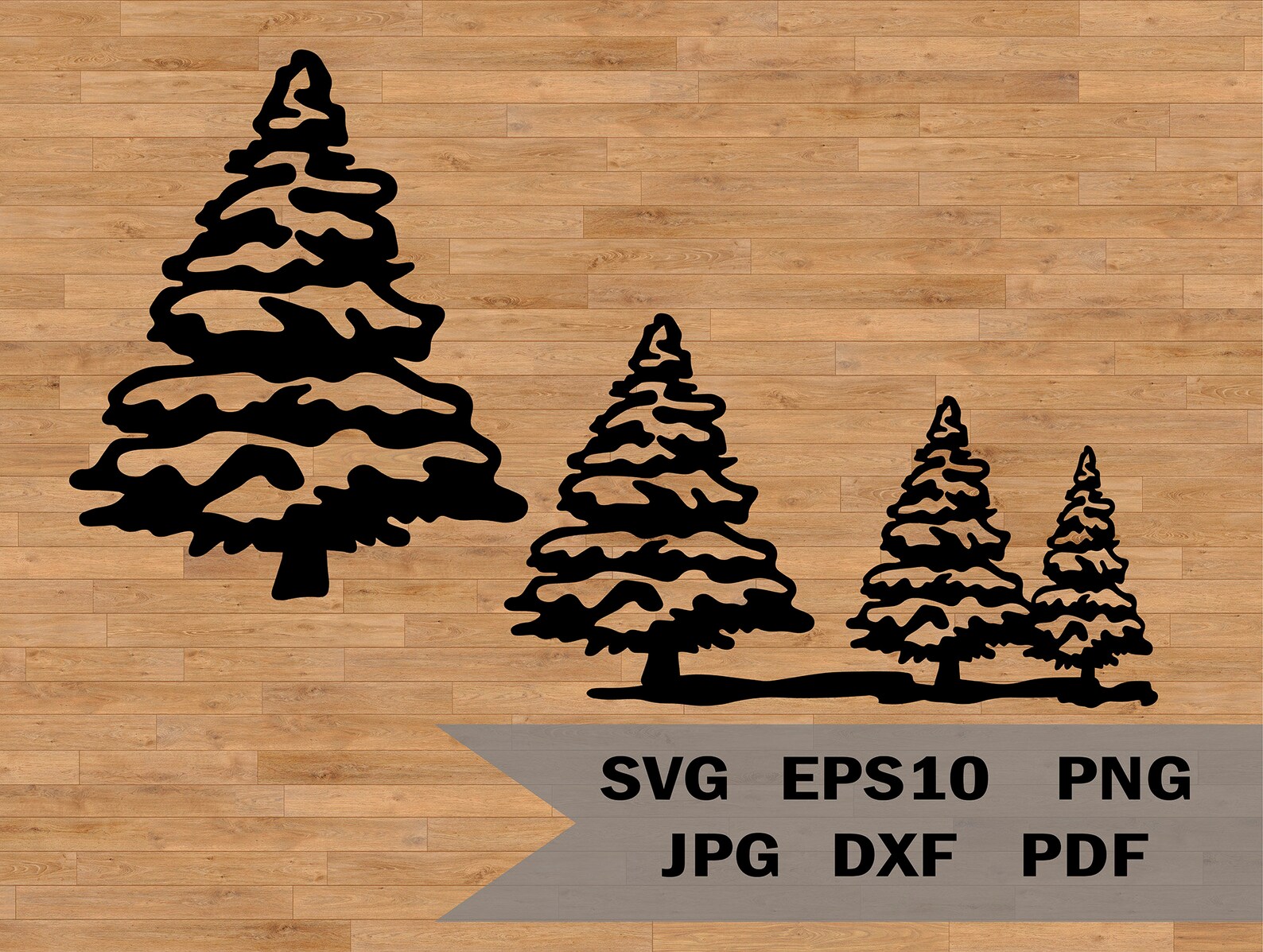 Christmas Tree Svg Pine Tree Bundle Pine Tree Clipart - Etsy