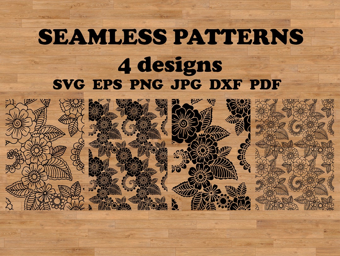 Floral Lace Svg, Decorative Ornament Svg , Seamless Pattern Svg, Floral ...