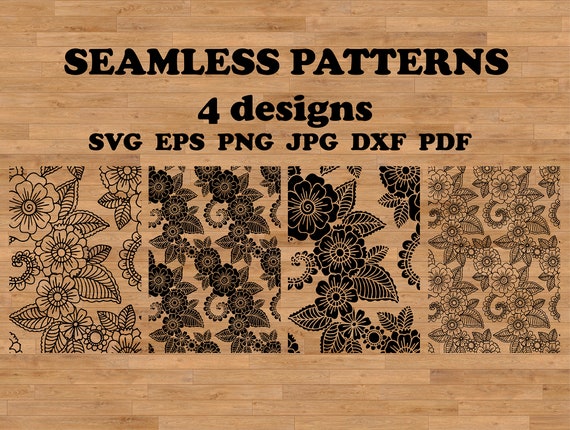 Floral Lace Svg Decorative Ornament Svg Seamless Pattern - Etsy