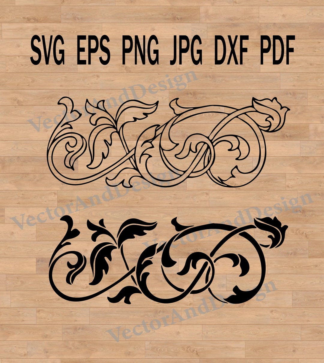 Border Damask Svg, Scroll Western Pattern, Lace Paper Cut File ...