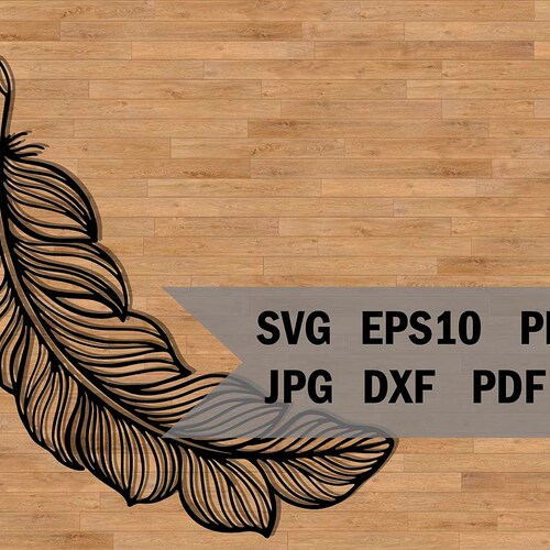 Elegant Feather SVG Cut File for Cricut and Silhouette Vector | Etsy