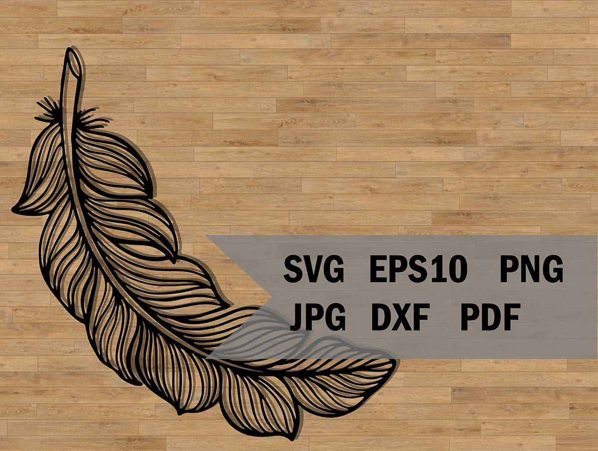 Elegant Feather SVG Cut File for Cricut and Silhouette Vector - Etsy UK