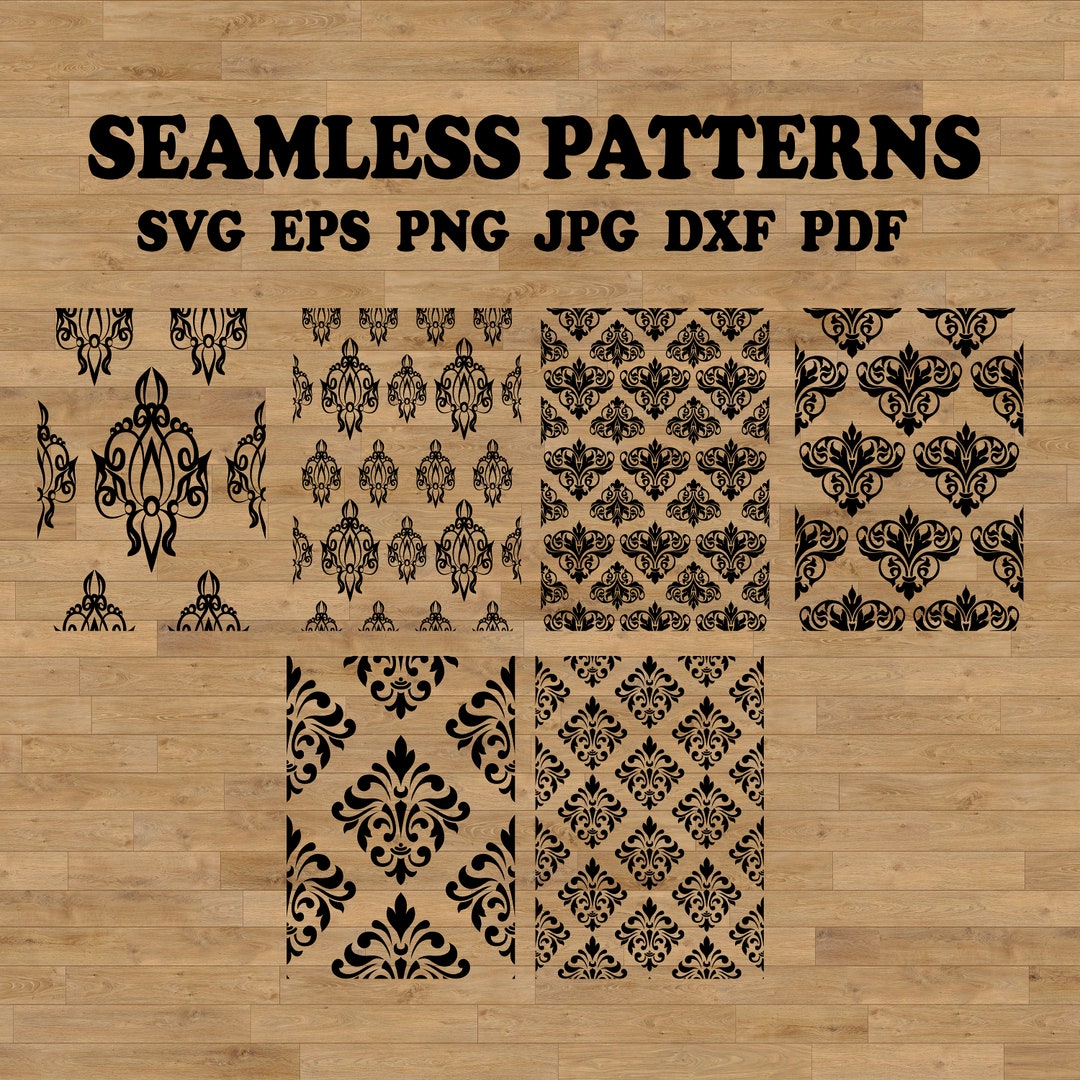 Damask Pattern, Damask Seamless Pattern Svg, Damask Png, Transparent ...