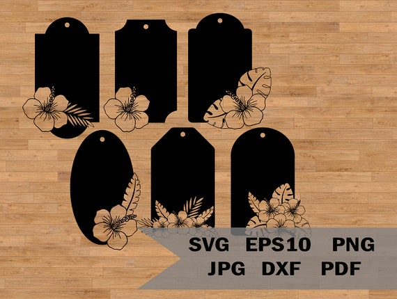 Tag Tropical Flowers Tag Template Svg Floral Tags Gift Tags | Etsy