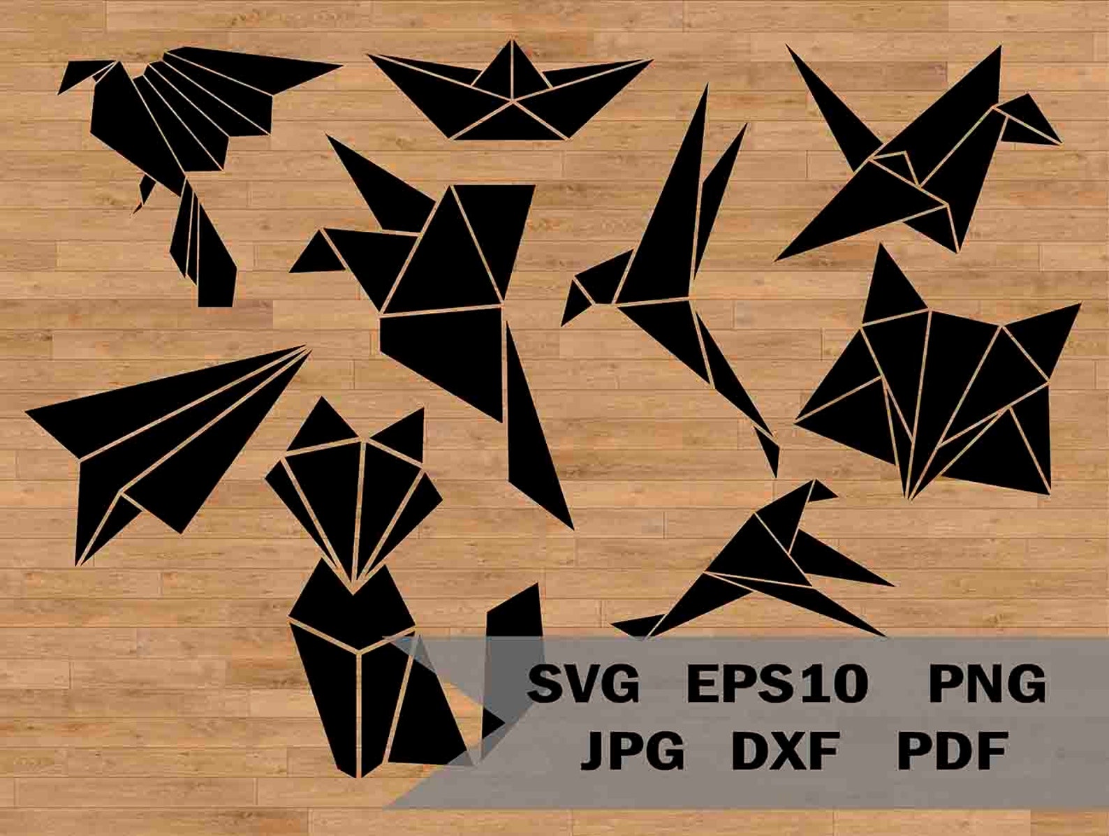 Origami Template Svg Origami Crane SVG Bundle Files for | Etsy