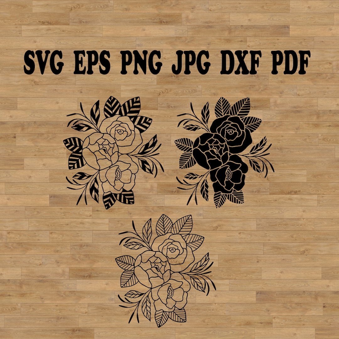 Roses Svg, Vector Rose, Roses Clipart, Peonies Png, Wedding Doodles ...