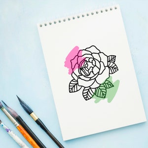 Rose Svg, Roses Pattern Svg, Rose Flower Svg, Rose Stencil Svg, Rose ...