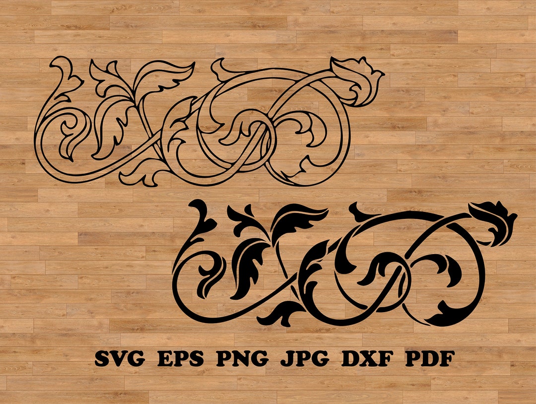Border Damask Svg, Scroll Pattern Svg, Damask Svg, Damask Pattern ...