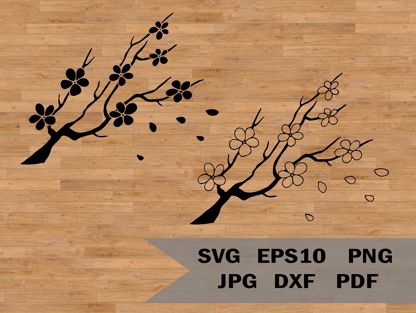 Sakura Svg File Spring Flowers SVG Tree Flowers Png Cherry - Etsy