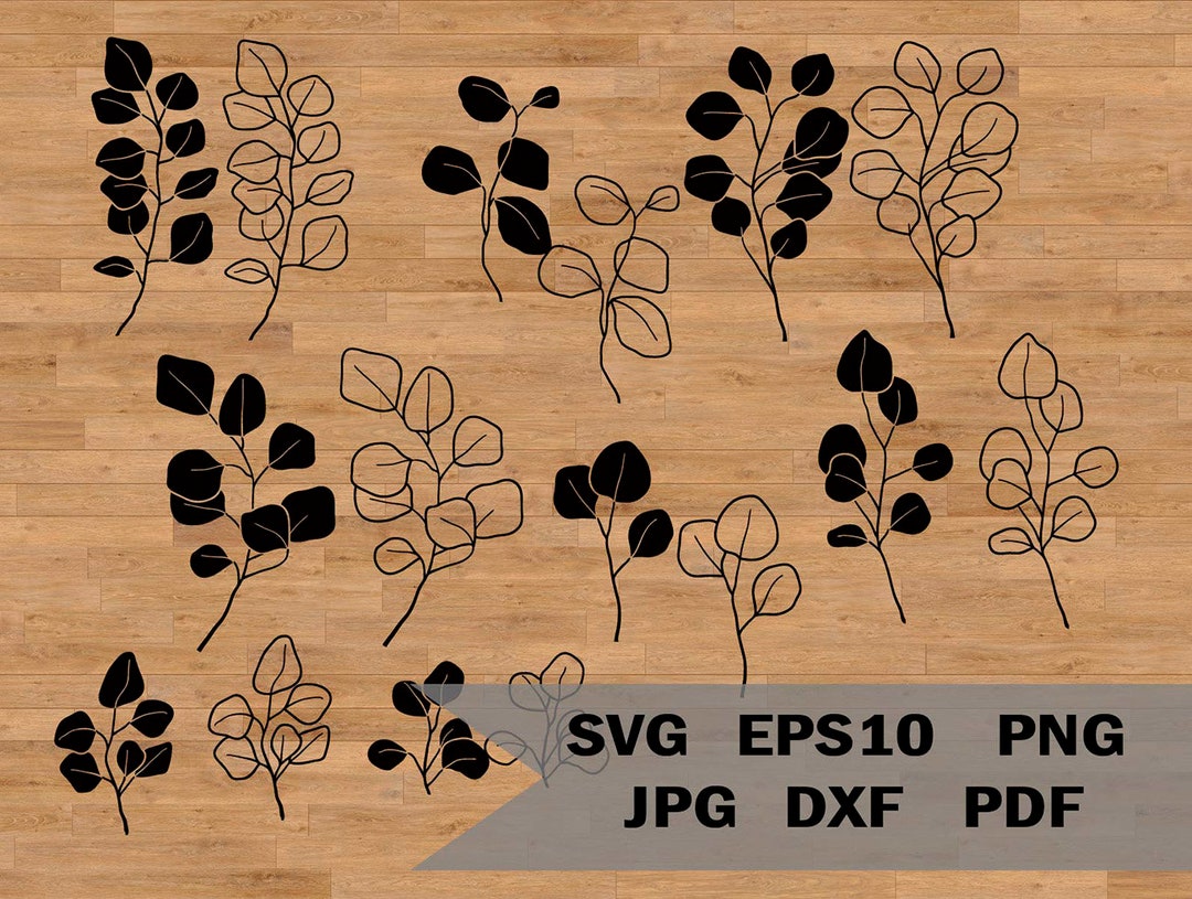 Eucalyptus SVG, Gum Tree SVG, Leaves SVG, Nature Svg, Eucalyptus Cut ...