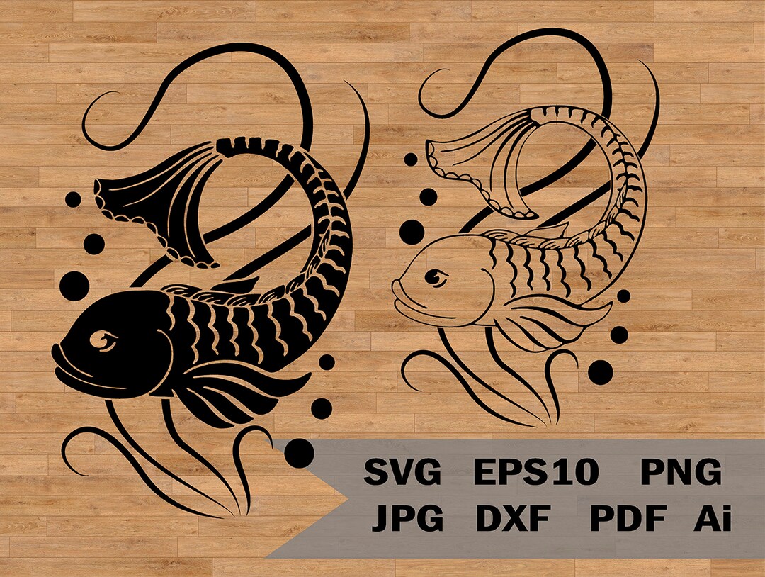 Fish Template Svg, Japan Desing, Cute Fish Svg Cutting Files for Cricut ...