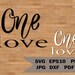 One Love SVG Files for Cricut and Silhouette, Pattern Png Stencil ...