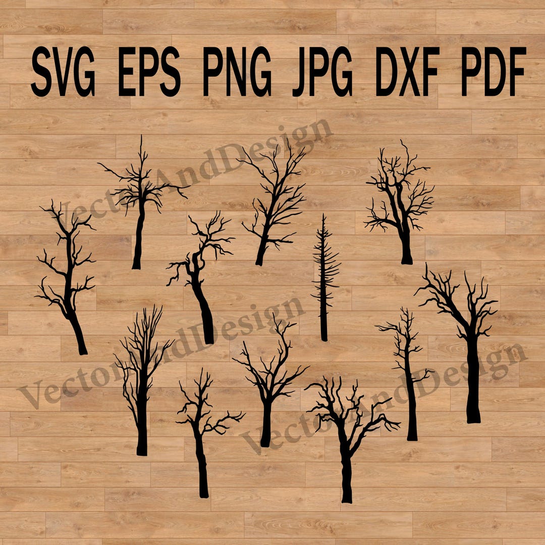Winter Tree Svg, Forest Svg, Dead Tree Svg, Bare Tree, Tree Svg Bundle ...