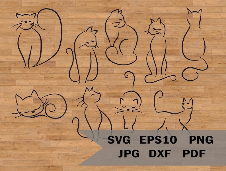 Cat Clipart Cartoon Pet Svg Cat Portrait Svg Cat Lovers | Etsy