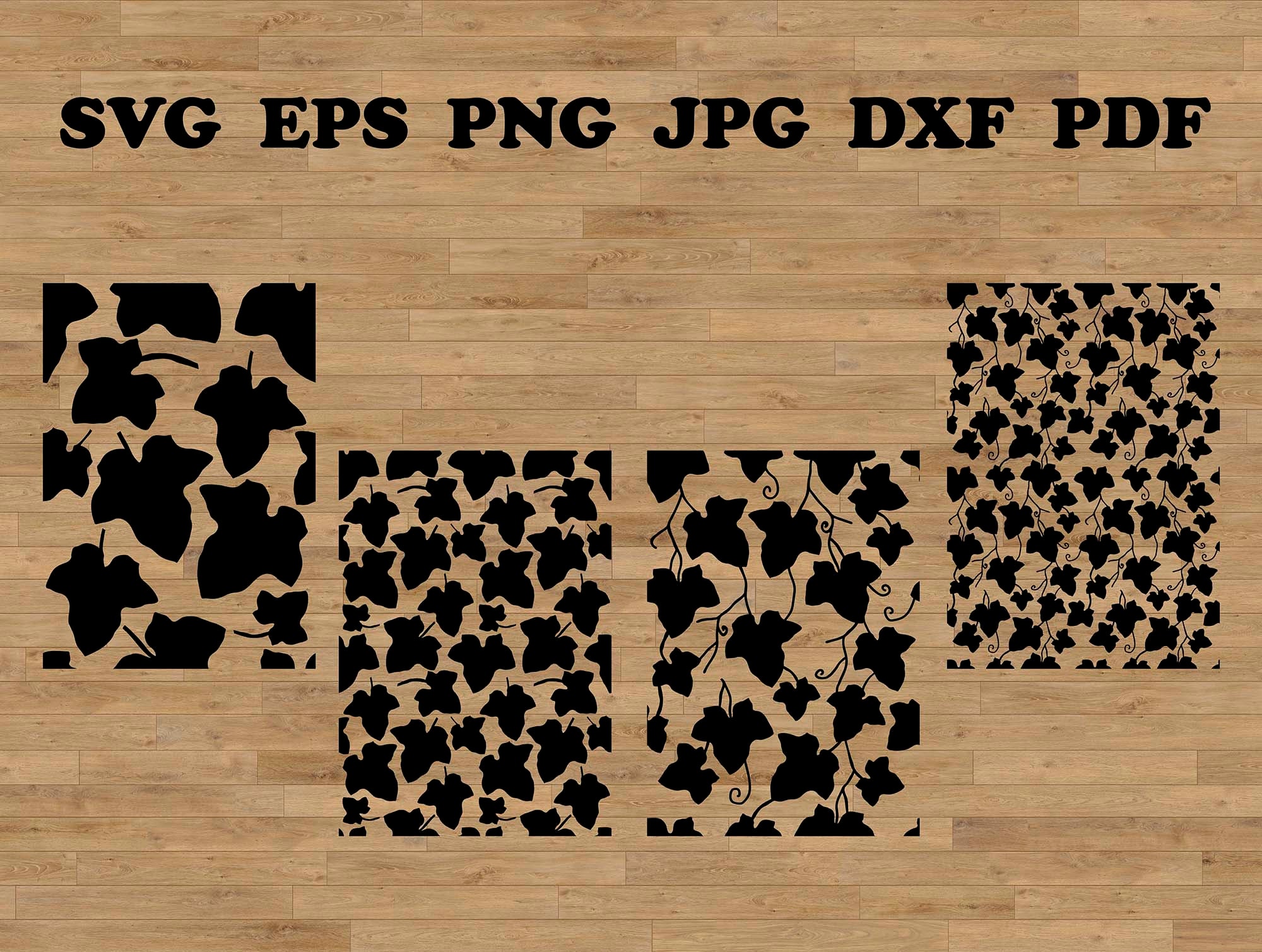 Ivy Seamless Pattern SVG, Botanical Leaf Clipart (digital Download) - Etsy