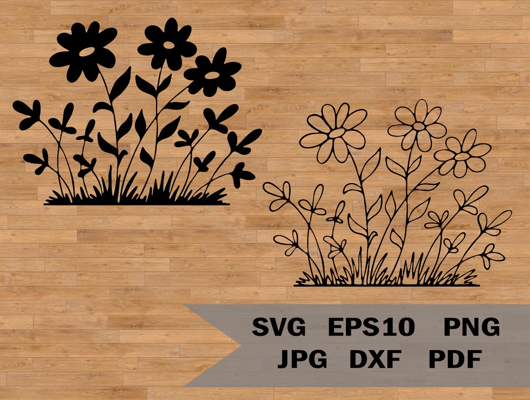 Daisy Border Svg, Wildflower Svg, Garden Svg, Spring Svg, Daisy Svg ...