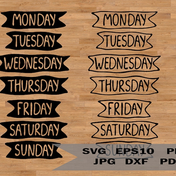 Days of the Week - Etsy