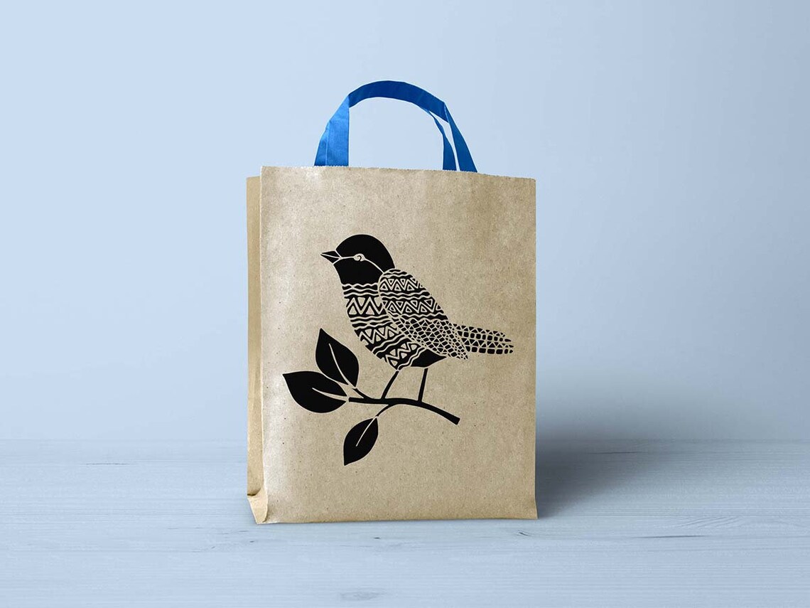 Bird Template Svg Bird With an Abstract Pattern Stencil Svg | Etsy