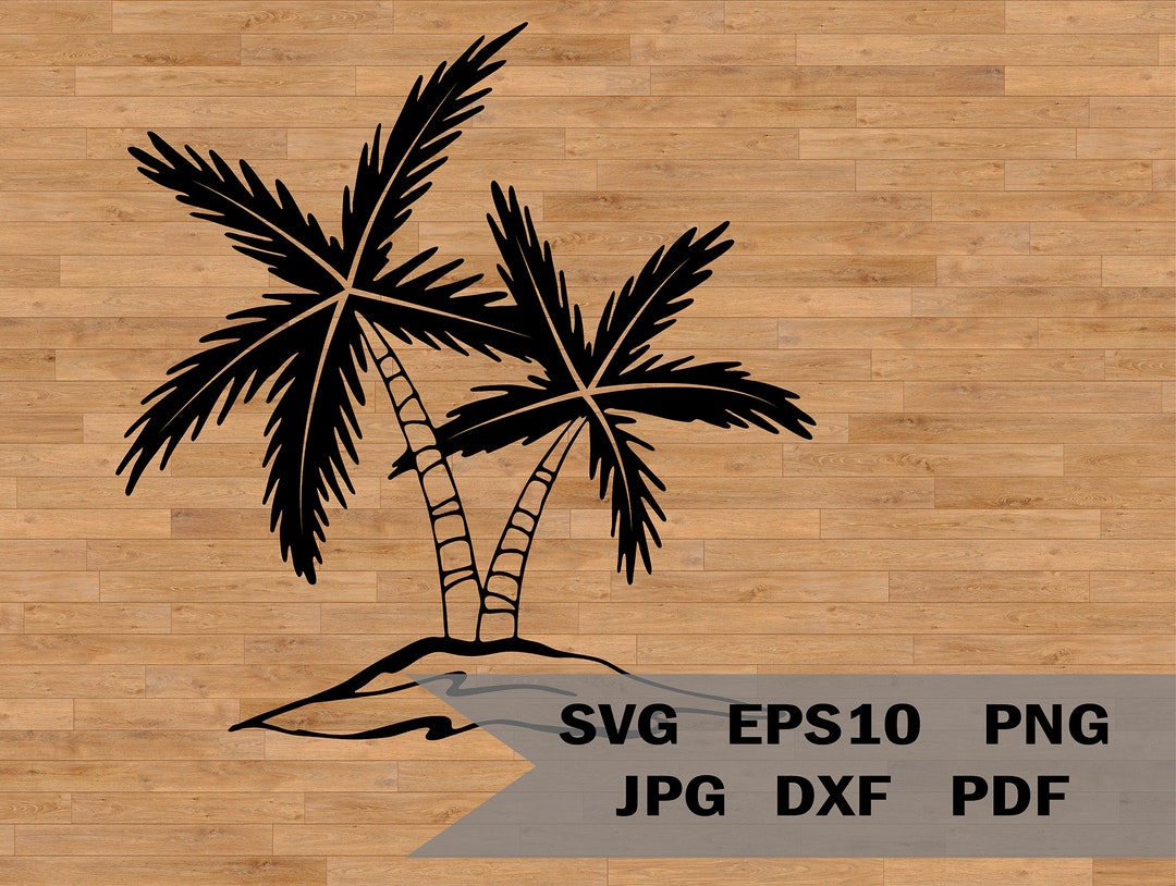 Palm Tree SVG, Palms Sea Svg, Landscape SVG, Palm Trees Cut File, Palm ...