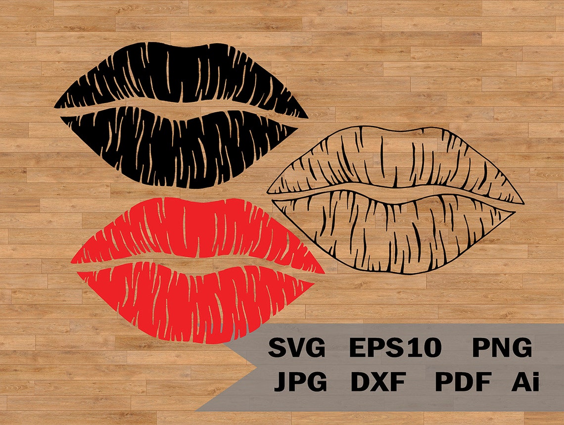 Lips Template Svg Kiss PNG Lips PNG Lipstick Mark Svg File | Etsy Canada