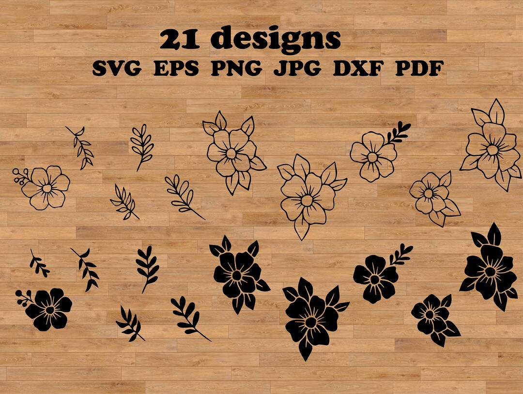 Flower Ornaments Svg, Flowers Svg Bundle, Flowers Vector, Flowers SVG ...