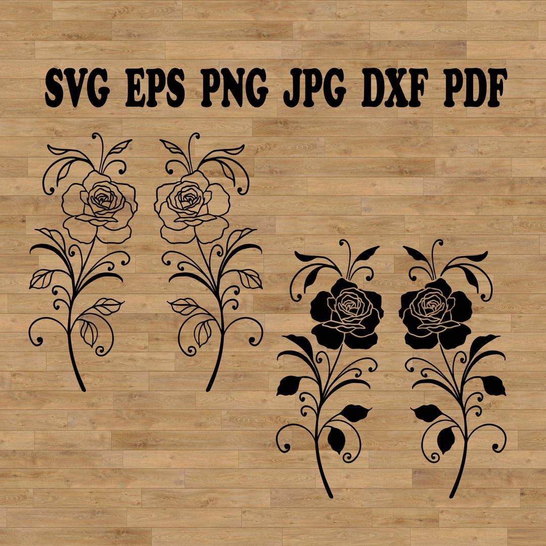 Rose Curls Svg, Spring Flowers Svg, Rose Svg, Botanical Svg, Rose ...