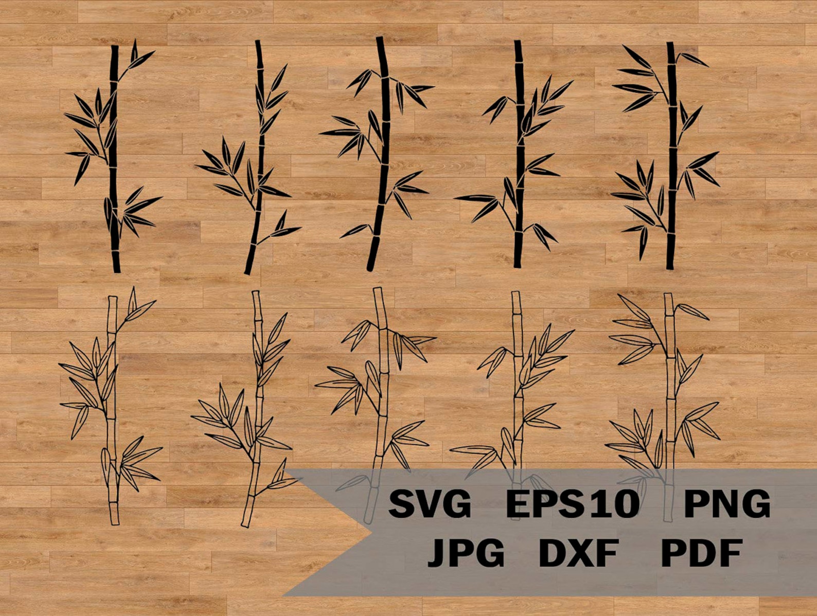 Bamboo Stems Svg Nature Svg Vector Bamboo Svg Bamboo - Etsy