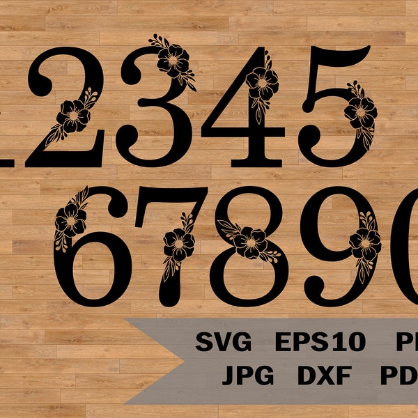Numbers Cut Files - Etsy